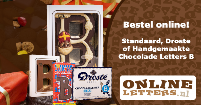 Chocoladeletter B bestellen | Vanaf €1,69 | O.a. Luxe & Droste