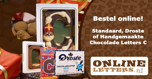 Chocoladeletter C bestellen | Vanaf €1,69 | O.a. Luxe & Droste