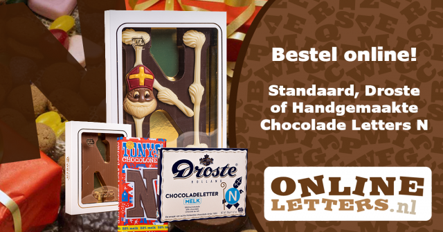 Chocoladeletter N bestellen | Vanaf €1,69 | O.a. Luxe & Droste