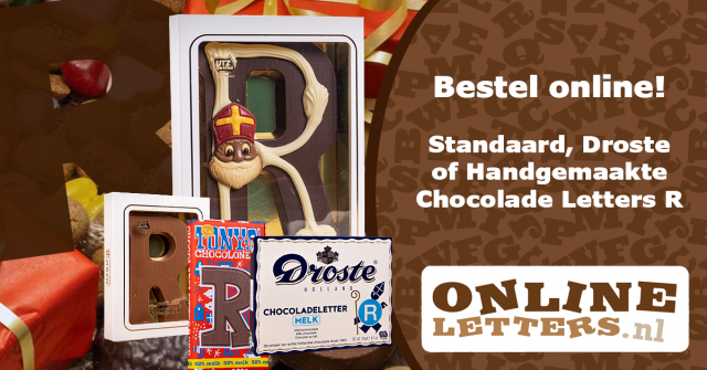 Chocoladeletter R bestellen | Vanaf €1,69 | O.a. Luxe & Droste